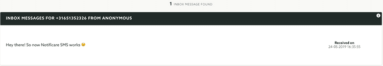 Inbox | SMS Numbers | Audience | Guides | Notificare Docs